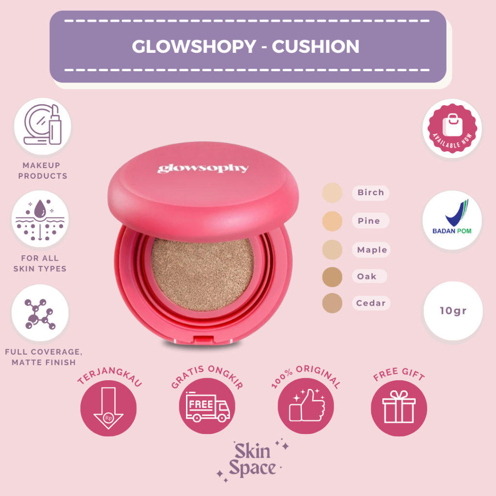 Jual GLOWSOPHY Cover Fit Serum Cushion Long Lasting All Day [ORIGINAL ...