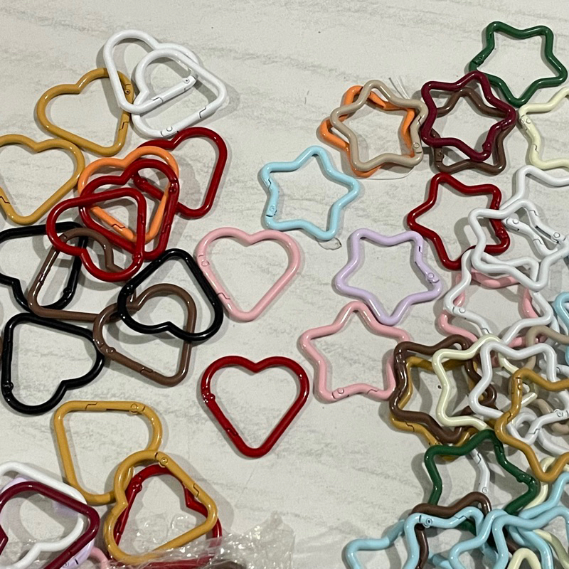 Jual [10 pcs] RING GANCI love bintang warna mix warna random ...