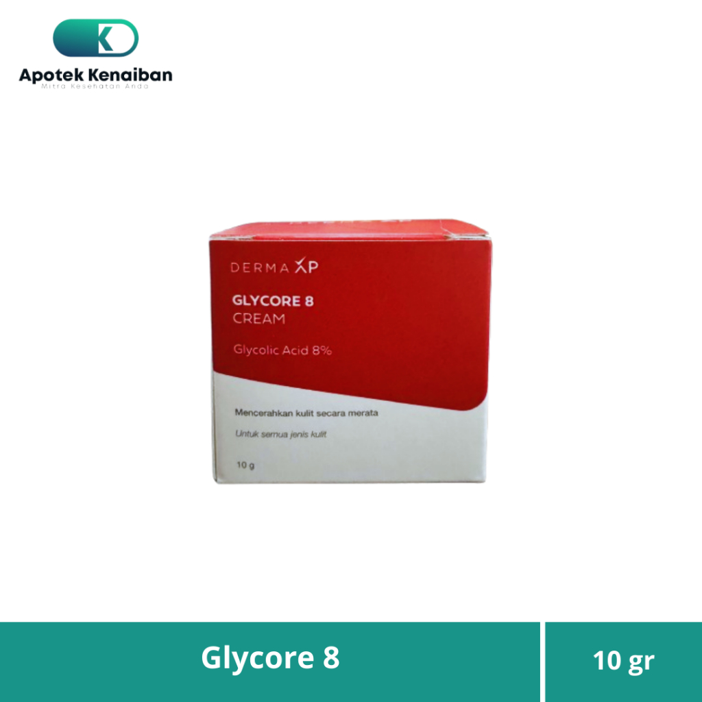 Jual GLYCORE 8 CREAM 10 GR / GLYCOLIC ACID 8% / KRIM FLEK HITAM / BEKAS ...
