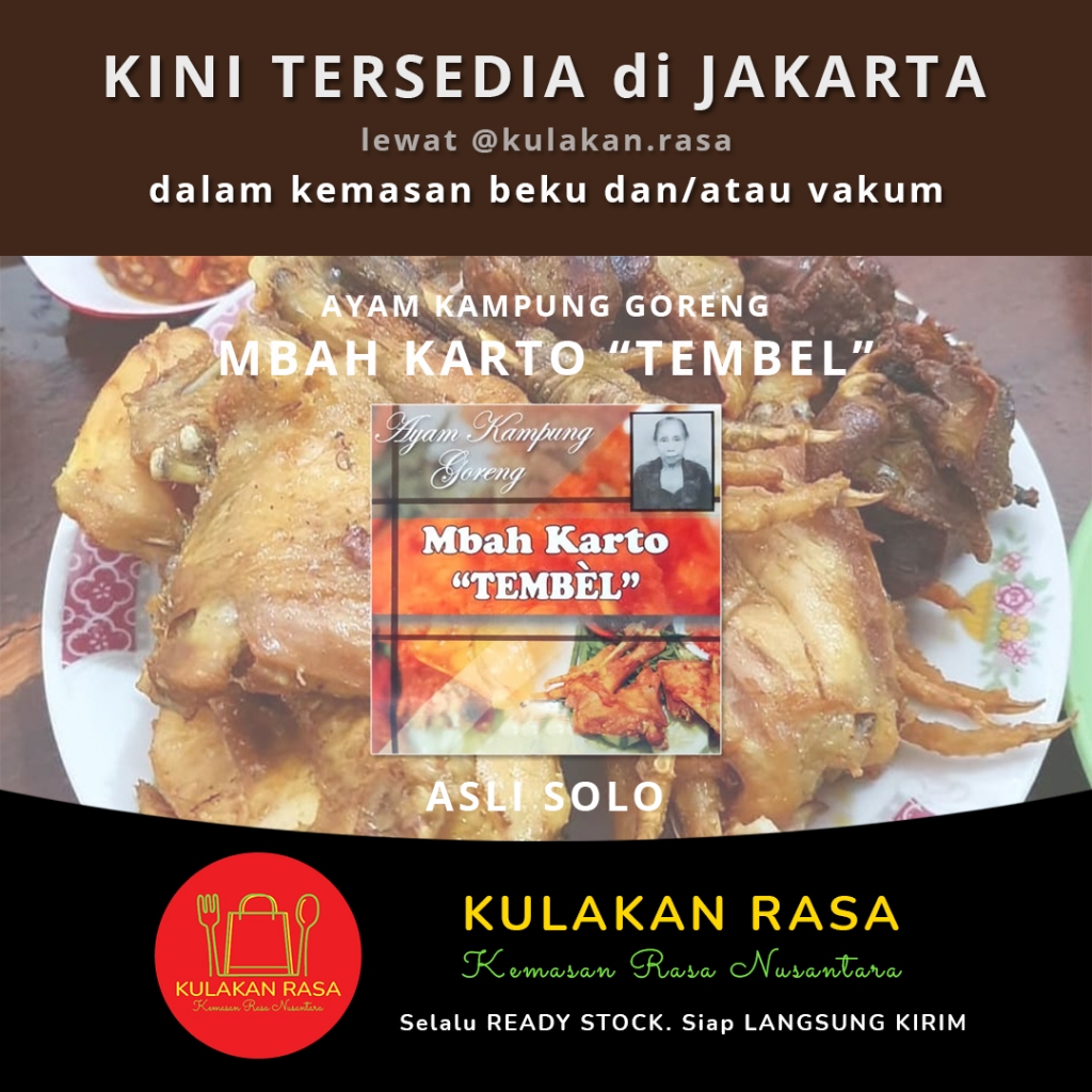 Jual AYAM KAMPUNG GORENG MBAH KARTO "TEMBEL" asli dari Sukoharjo, Solo ...