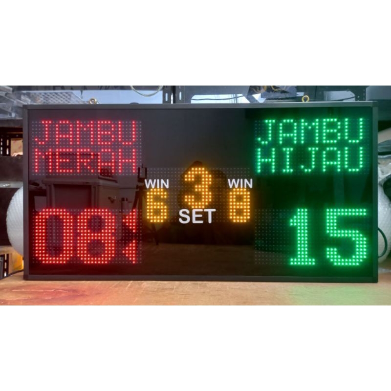 Jual Scoreboard Badminton Voli dengan nama Team / Player Papan Skor ...