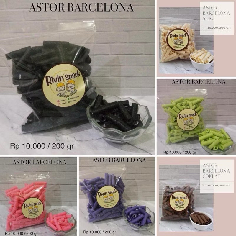 Jual ASTOR MINI BARCELONA 250gr (VANILA / SUSU / PANDAN / COKLAT ...