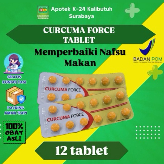 Jual Curcuma Force Tablet Suplemen Kesehatan | Shopee Indonesia