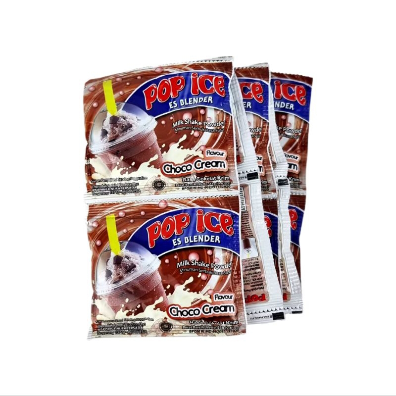 Jual Pop Ice Milk Shake Powder - Rasa Choco Cream (1 renceng/10 sachet ...