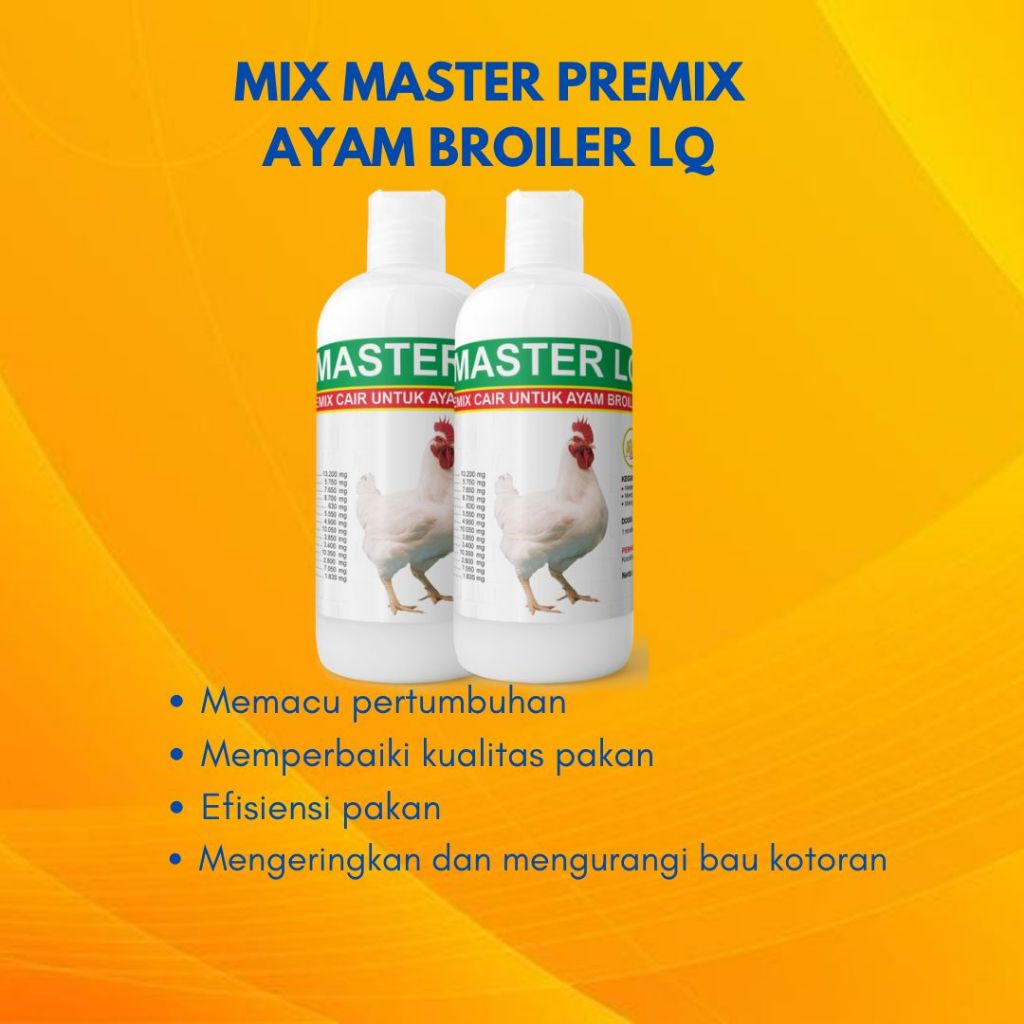 Jual MIX MASTER LQ BROILER - Premix Cair Untuk Broiler | Shopee Indonesia