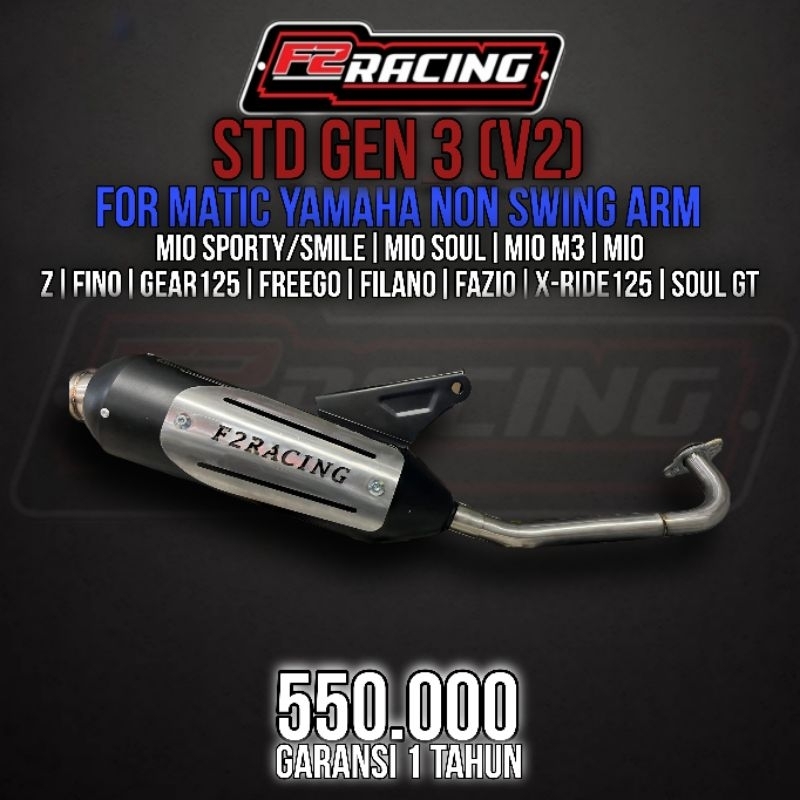 Jual F2RACING STD GEN3 UNTUK MATIC YAMAHA Mio, fino, mio m3, freego ...