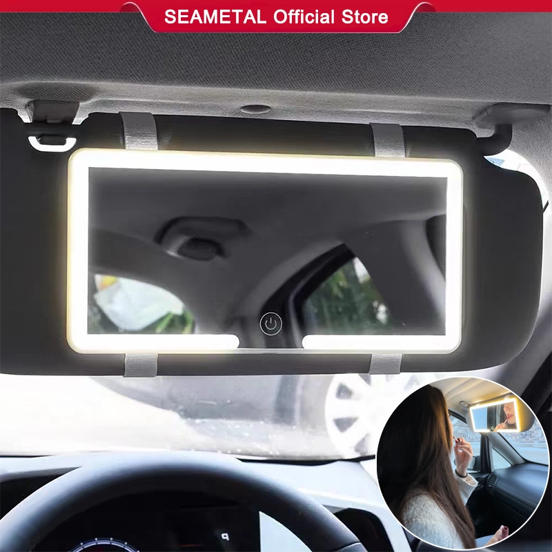 Jual SEAMETAL Cermin Makeup Dengan Lampu Mobil Led Layar Sentuh Dapat ...
