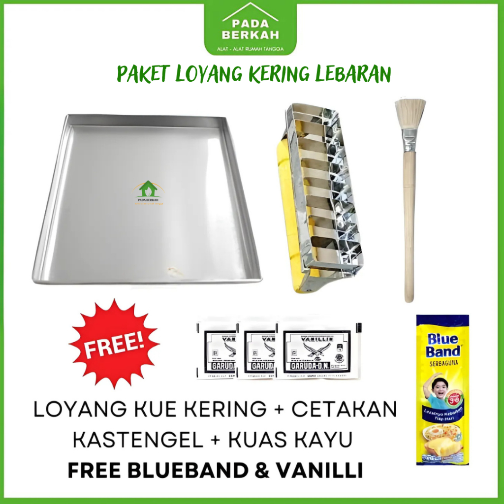 Jual 5in1 Loyang Kue Kering Kastengel Lebaran + Cetakan Kue Kering ...