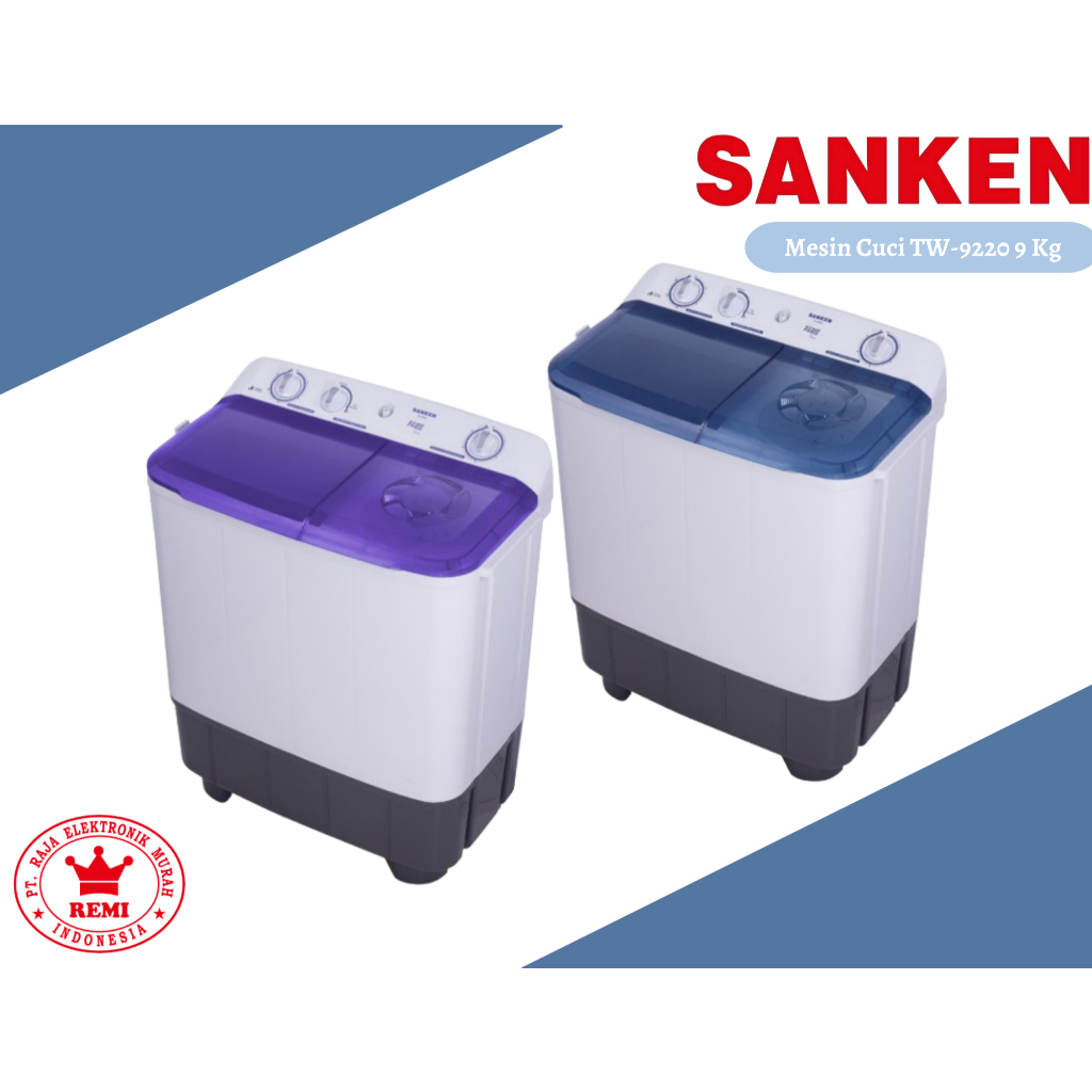 Jual Sanken Mesin Cuci 2 Tabung TW-9220 Kapasitas 9 Kg | Shopee Indonesia