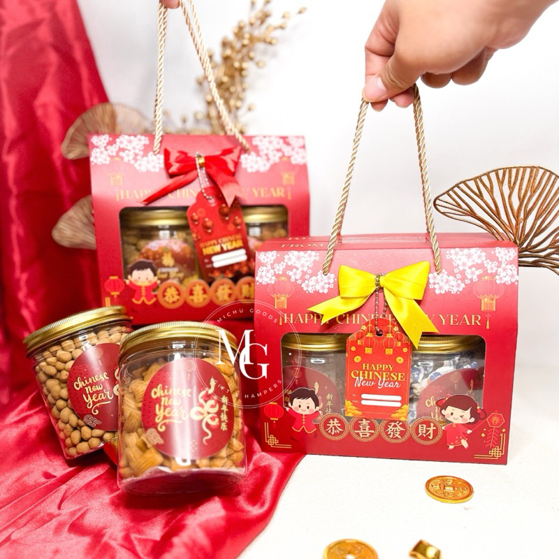 Jual [Ready Stock] Hampers Imlek isi 2 Jar / Hampers CNY / Bingkisan Imlek 2025 / Parcel Chinese ...
