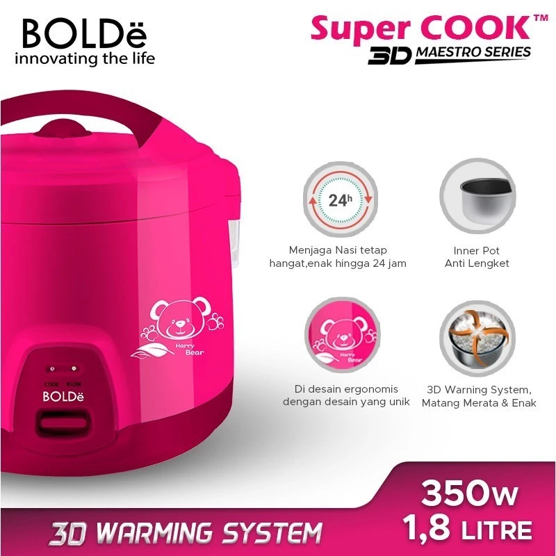 Jual Bolde Rice Cooker Super Cook 3D Maestro - Ricecooker Bolde Super ...