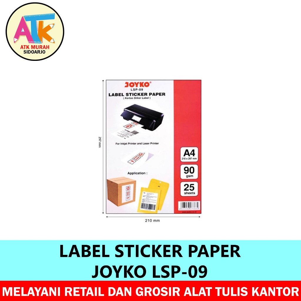 Jual KERTAS LABEL STICKER JOYKO LSP-09 | Shopee Indonesia