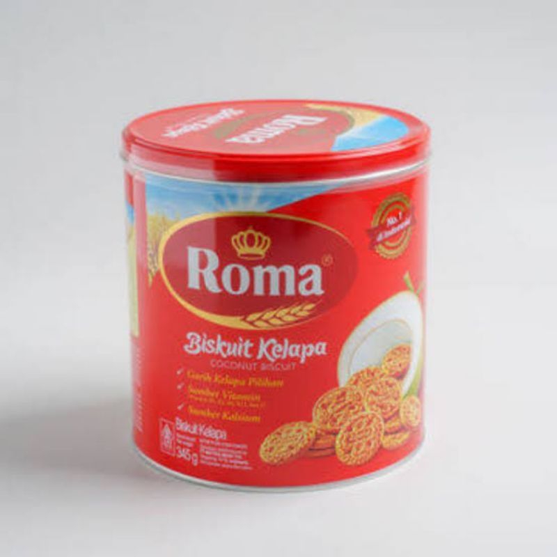 Jual Roma Kelapa Kaleng | biskuit kelapa berisi 12pcs/dus@345g | Shopee ...