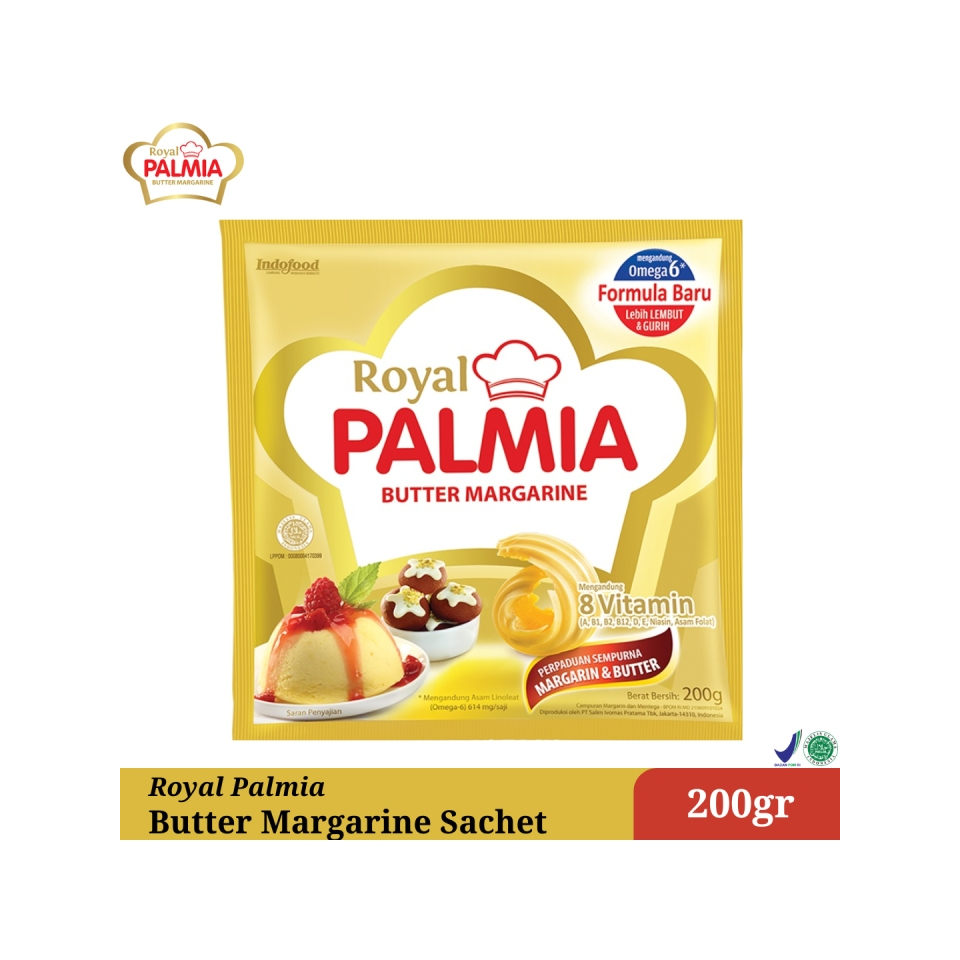 Jual Royal PALMIA Butter Margarine Kemasan Sachet 200 Gram | Shopee ...