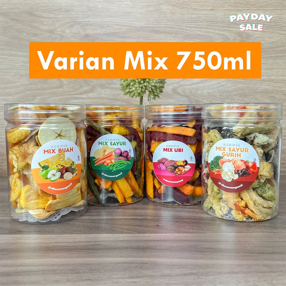 Jual 750ml MIX SEMUA VARIAN KERIPIK SAYUR / BUAH | Shopee Indonesia