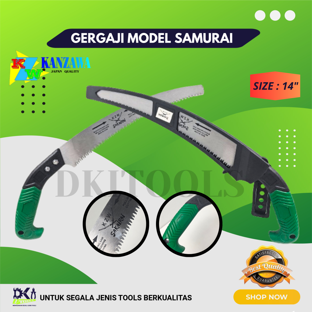 Jual KZW SAKAIRAI Gergaji Tangan Kopi Model Samurai Sarung Dahan Ranting Pruning Saw 14 inch ...