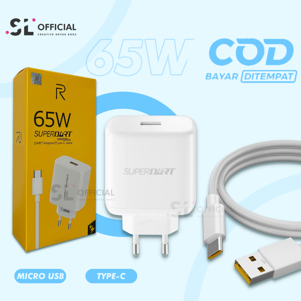 Jual CHARGER REALME ORIGINAL FAST CHARGING 20W / 65W MICRO USB & TYPE C ...