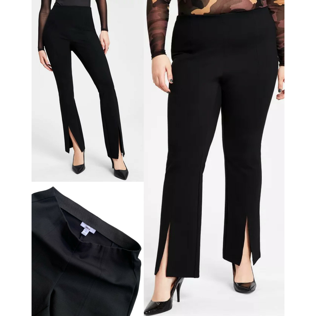 Jual Bar III High-Rise Slit-Flare-Leg Pull-On Pants - 7161 | Shopee ...