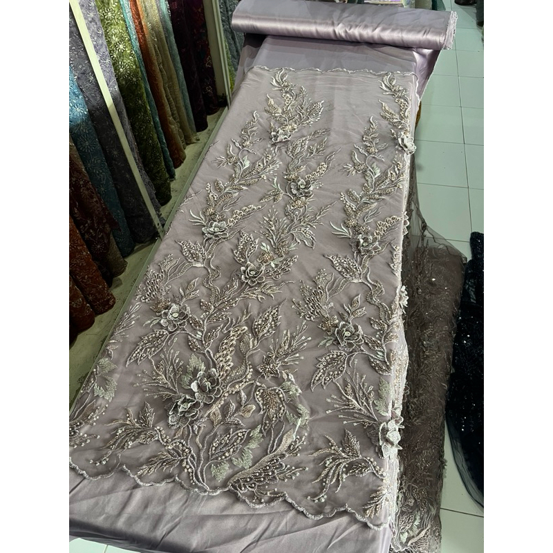 Jual TULLE FULL PAYET BUNGA 3D (harga per setengah meter) | Shopee ...