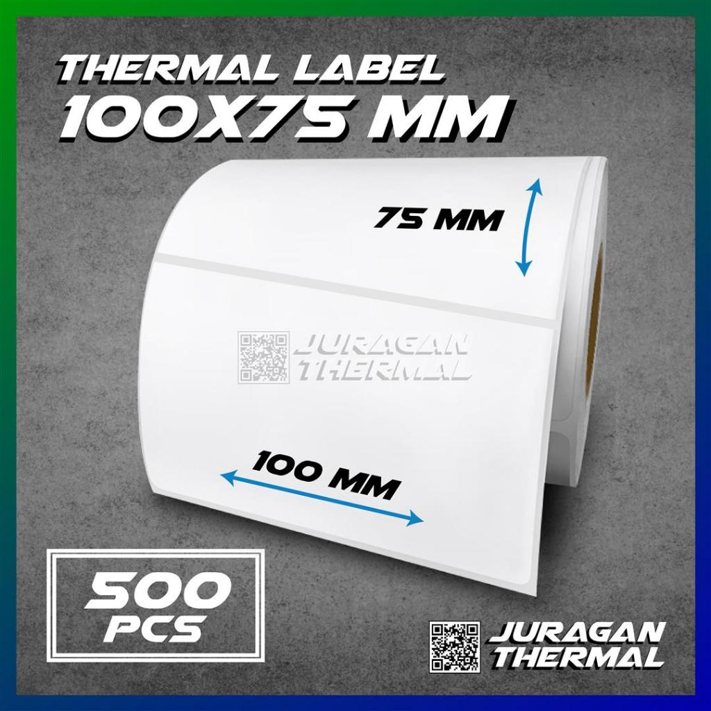Jual Label Thermal Barcode 100x75 mm Kertas Sticker Direct Thermal 100 x 75 isi 500 PCS | Shopee ...