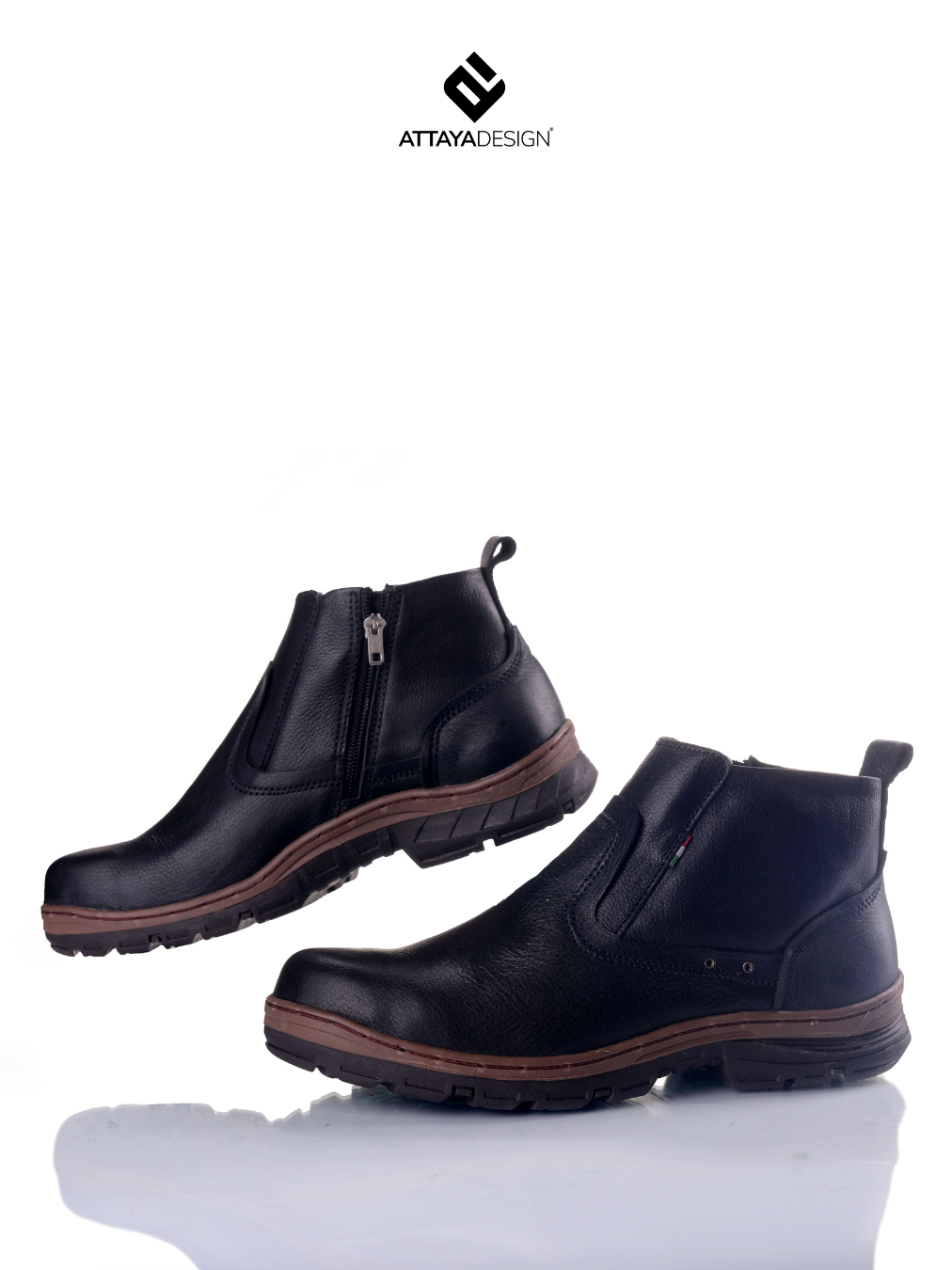 Jual ATTAYA DESIGN Sepatu Pria Boot Kerja Kulit Asli Original Tanpa ...