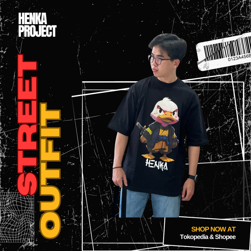 Jual Henka Oversize "Henka Samurai Duck" Cotton combed japan | Shopee ...