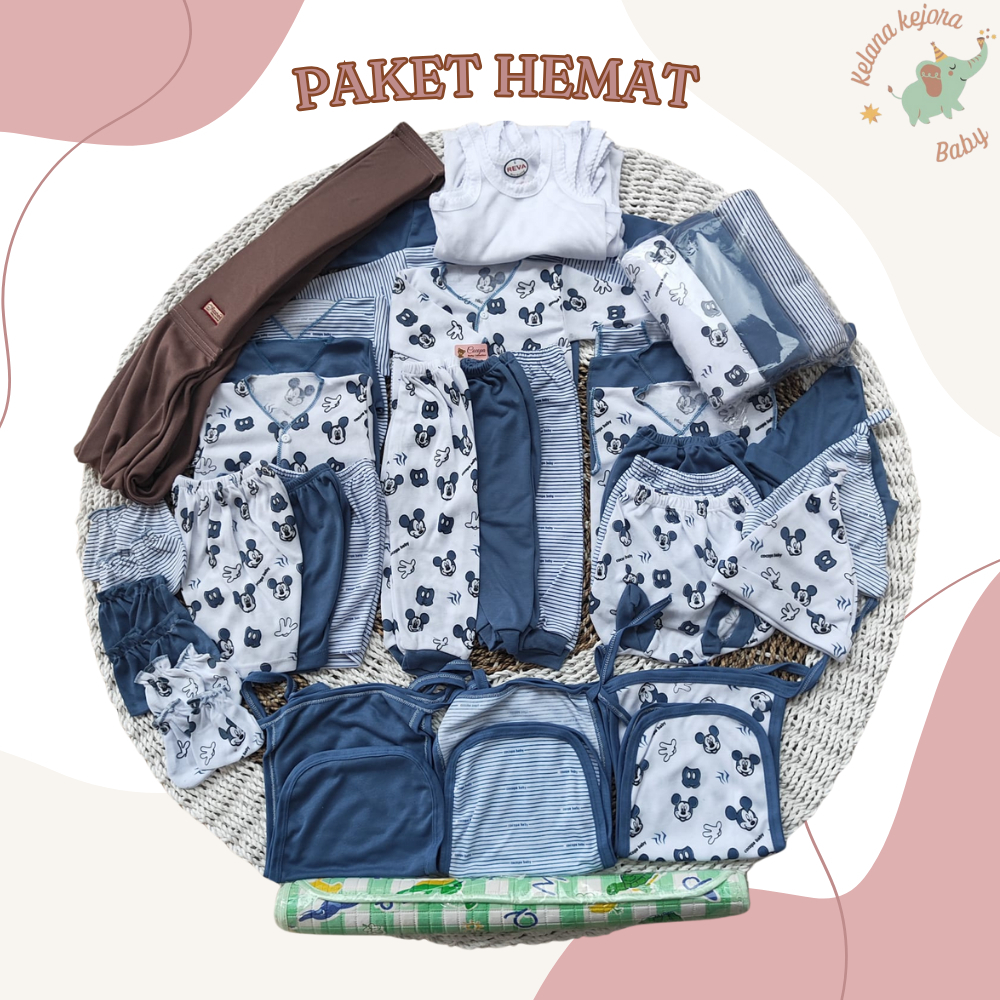 Jual paket perlengkapan bayi baru lahir terkomplit warna navy NOVEL ...