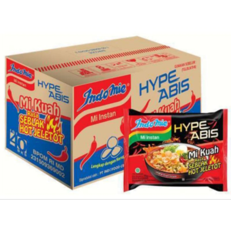 Jual INDOMIE Rasa Seblak Hot Jeletot 1 Dus isi 40 Bks | Shopee Indonesia