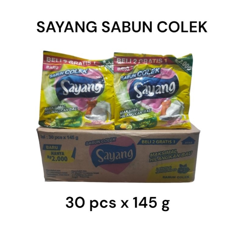 Jual Sayang Sabun Colek Cuci Lemon & Jeruk Nipis 145g x 30 Pcs (1 Dus) | Shopee Indonesia
