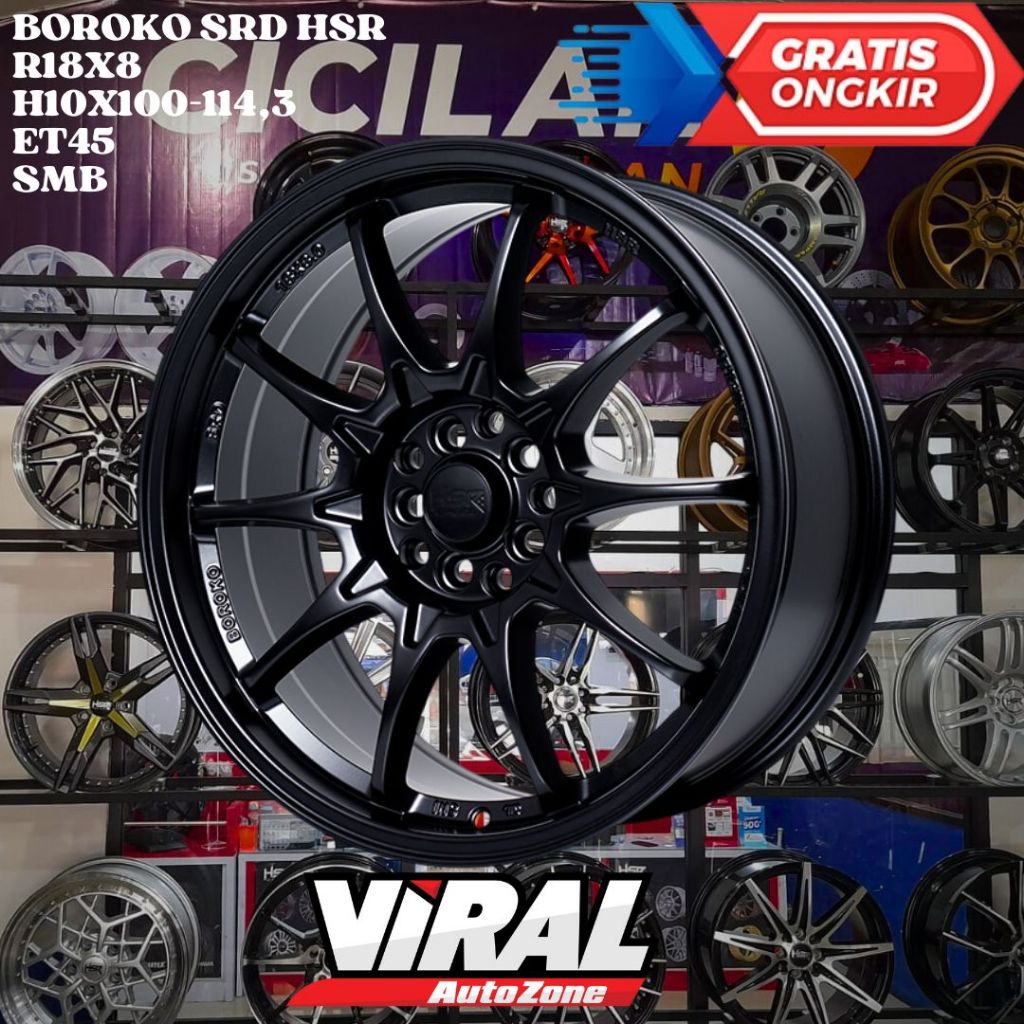 Jual Velg Mobil Ring 18 HSR BOROKO SRD R18 UNTUK FT86 , LEGACY , YARIS CROSS , WISH | Shopee ...