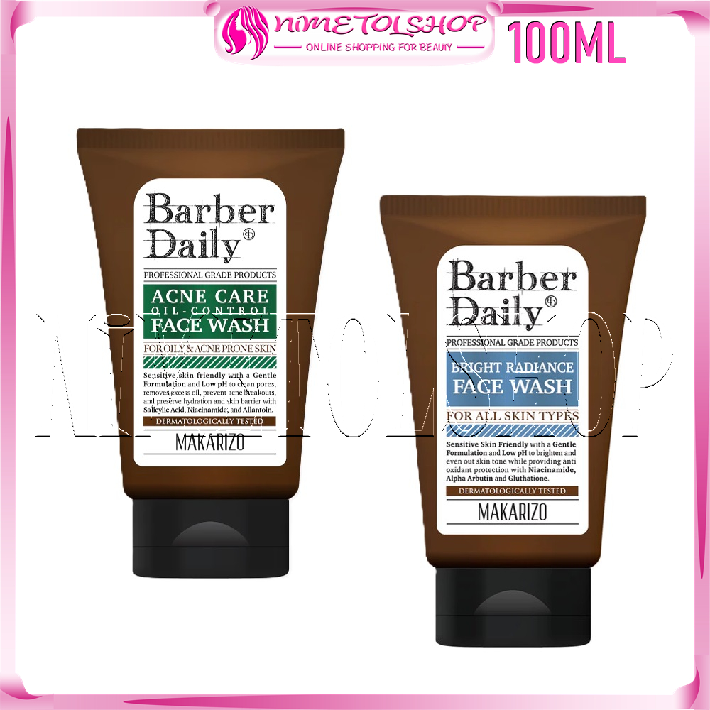 Jual MAKARIZO Barber Daily Face Wash 100ml Acne Care Oil Control Sabun ...