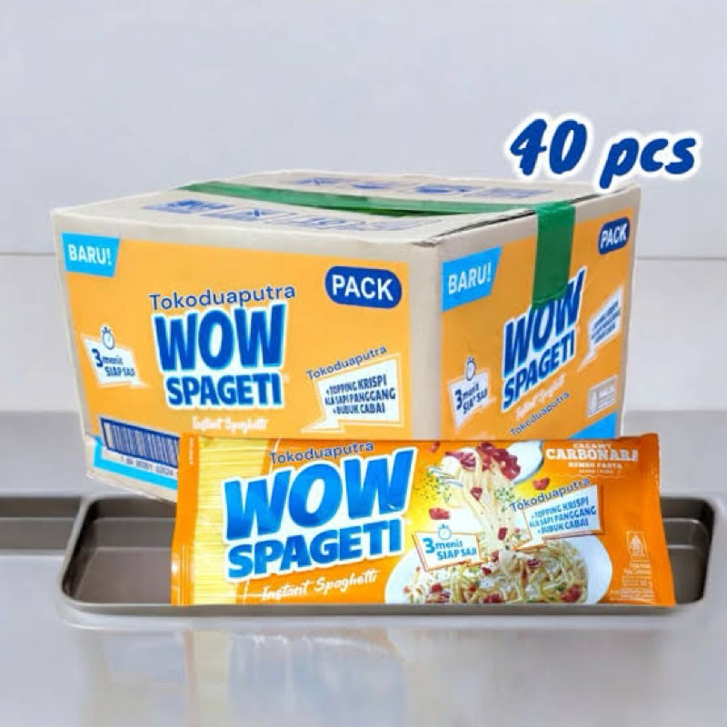 Jual WOW SPAGETI Creamy CARBONARA - Instant Spaghetti ( HARGA 1 DUS ...