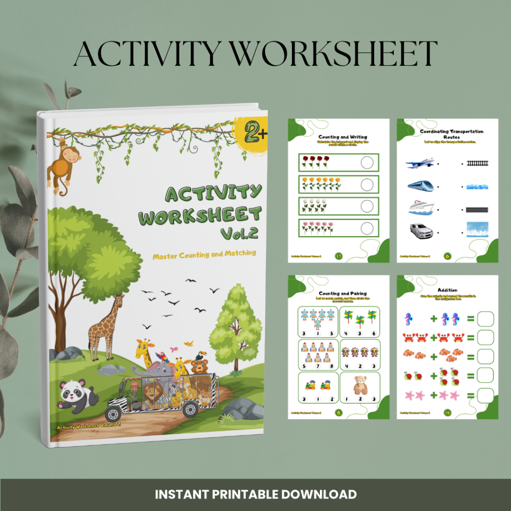 Jual Printable Buku Aktivitas Pertamaku Worksheet Anak Pra TK 2 3 4 ...