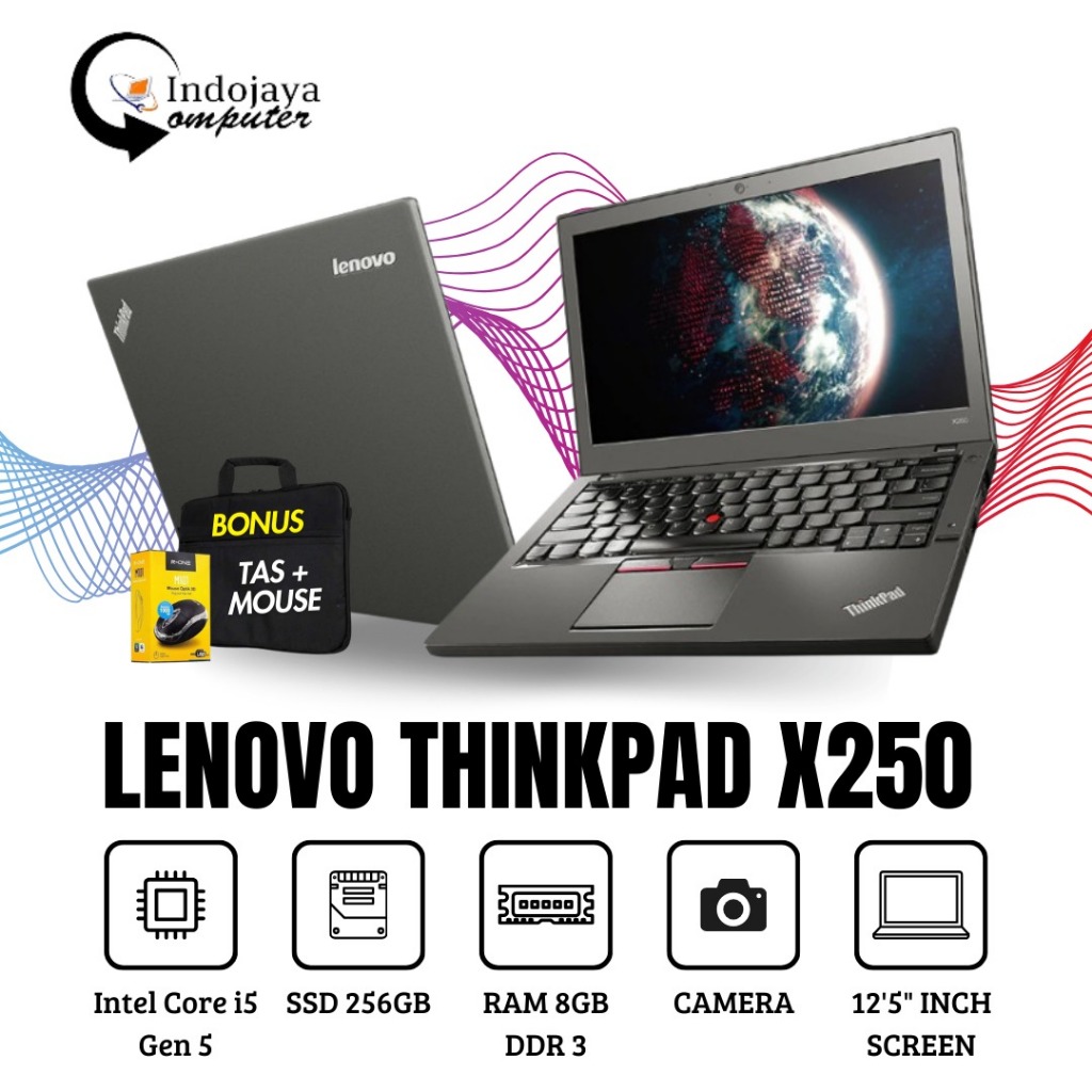 Jual Laptop Lenovo Thinkpad X250 Core i5 Gen 4 RAM 8 SSD 256 Mulus ...