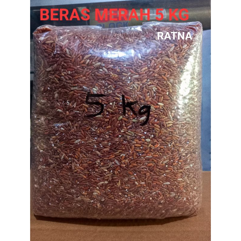 Jual BERAS MERAH 5 Kg / BERAS SEHAT(TANPA RENDAM) Cocok untuk Diet ...