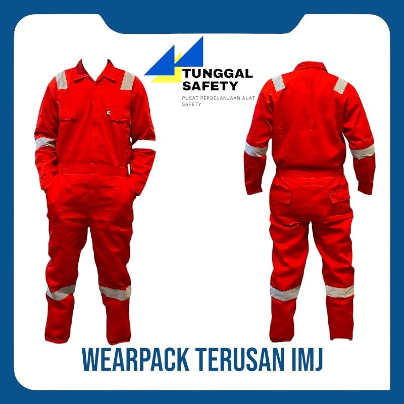Jual Wearpack Safety / Coverall Imj / Baju Kerja Imj Warna Merah ...