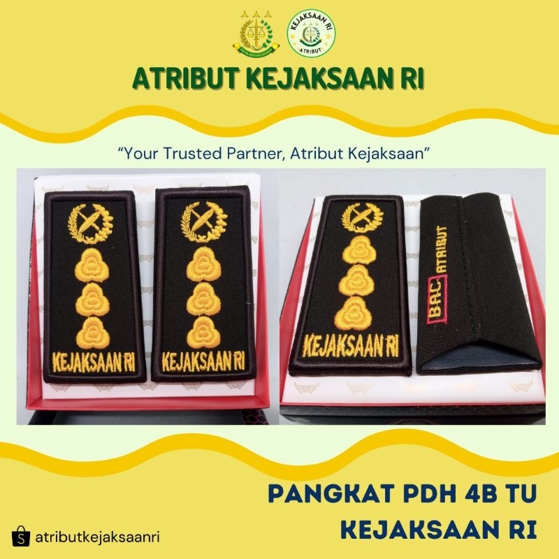 Jual ATRIBUT KEJAKSAAN RI - PANGKAT PDH TU BORDIR GOLONGAN 4B KEJAKSAAN ...