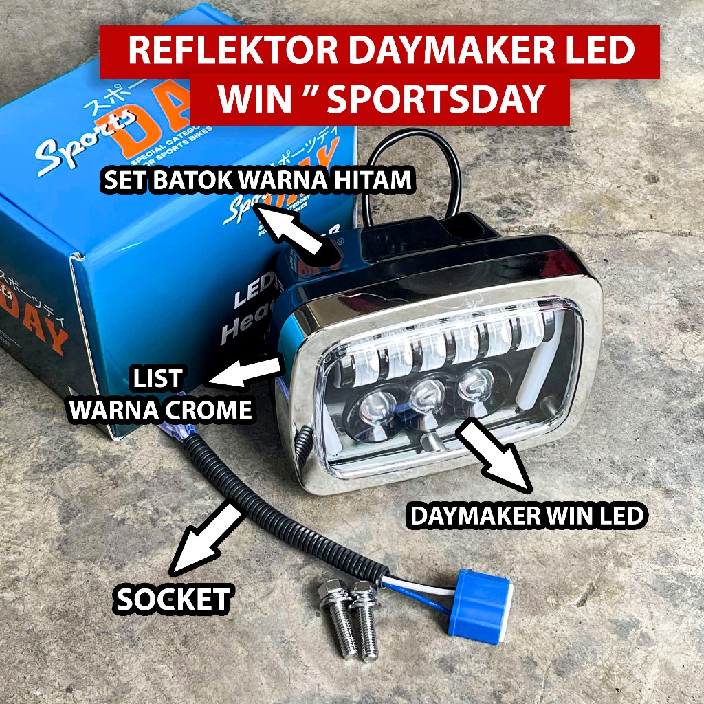 Jual Lampu Depan Headlamp Led Win Old Tahun Tua Lama Gl WIn 100 Set ...