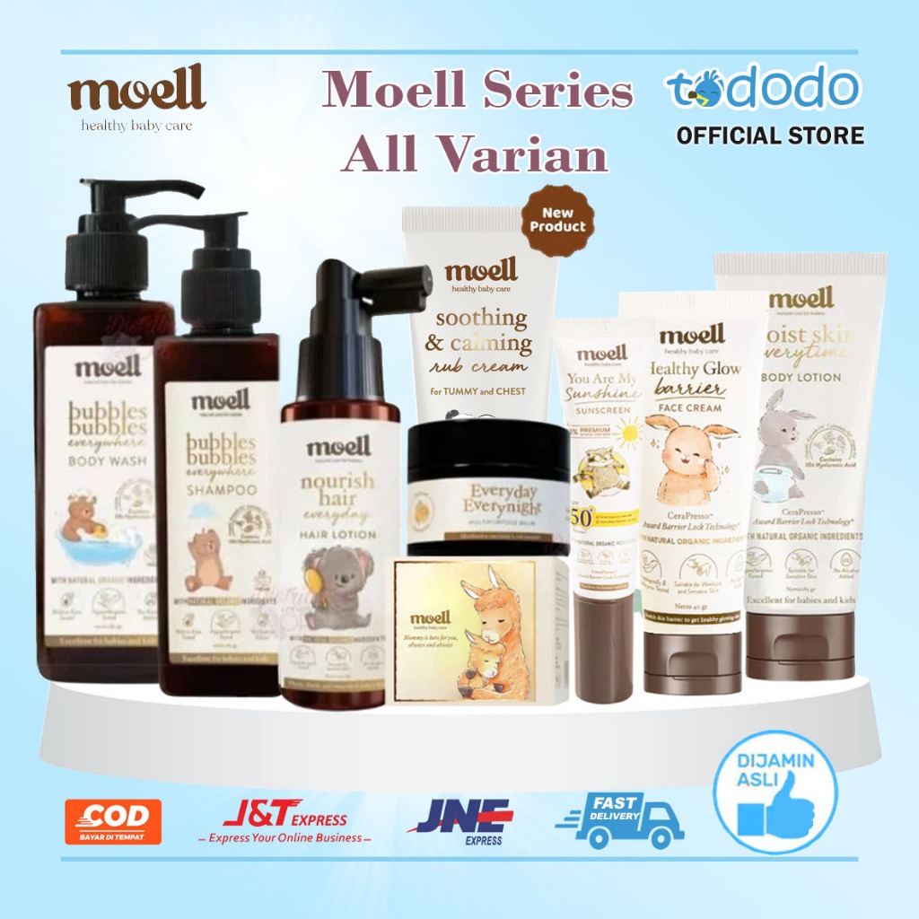 Jual Moell Hair Lotion/Body Lotion/Body Wash/Shampoo/Sunscreen/Face ...