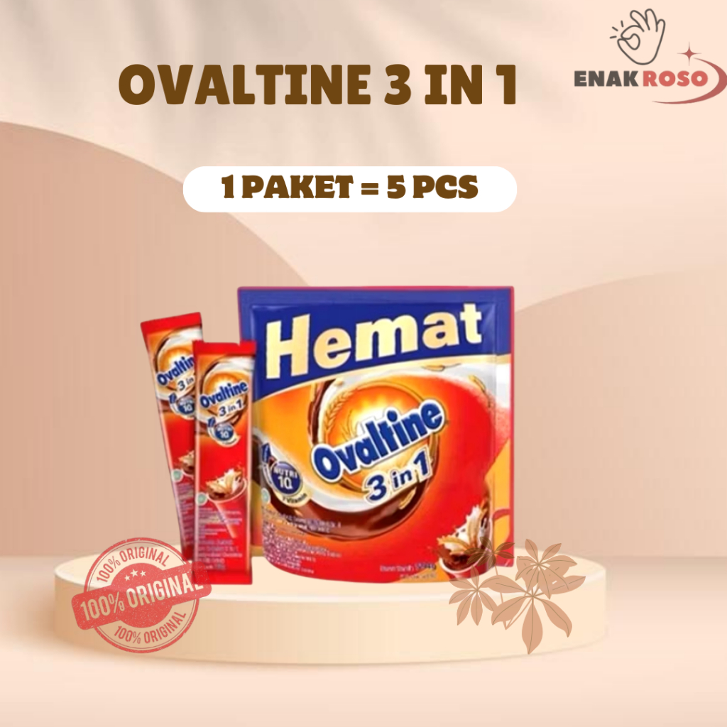 Jual Ovaltine 3IN1 Sachet 33gr - Susu - 1 Sachet & 5 Sachet | Shopee ...