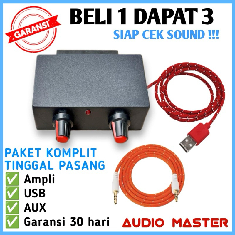 Jual ampli mini 5volt 2 channel free aux free usb stereo glerr harga ...