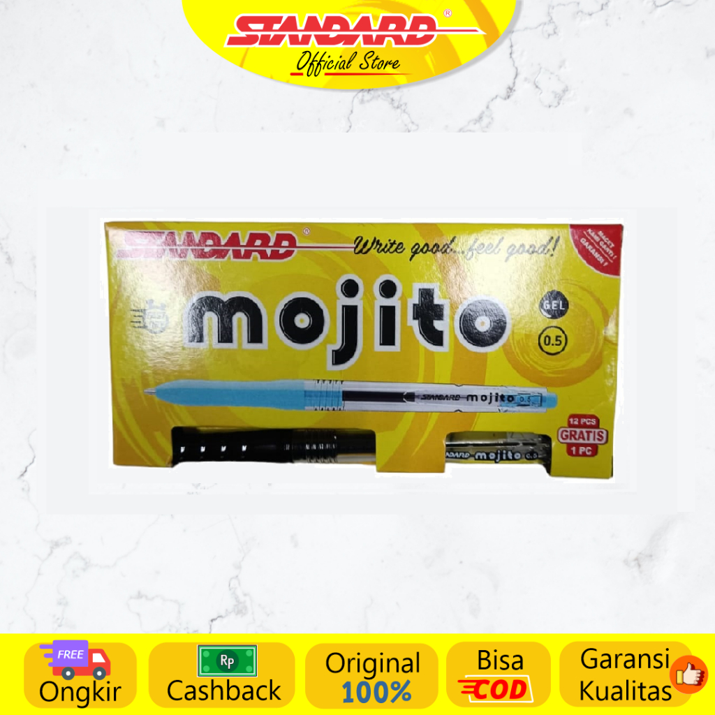 Jual STANDARD - PULPEN MOJITO 0.5 GEL / LUSIN ( ALAT TULIS / PEN ...