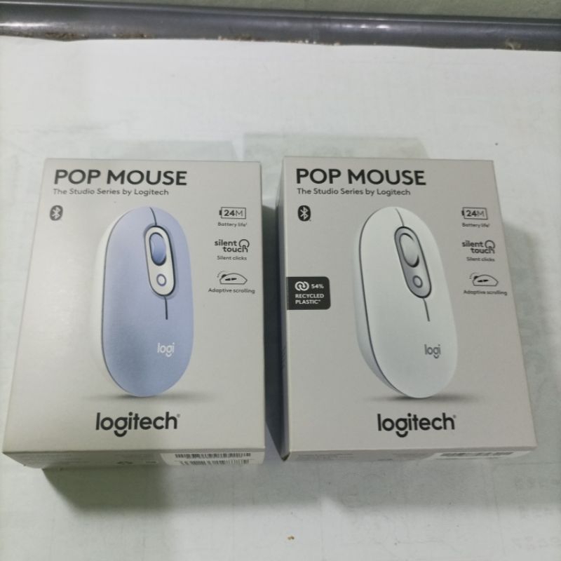 Jual Logitech pop Mouse wireless warna biru dan putih/harga per item ...