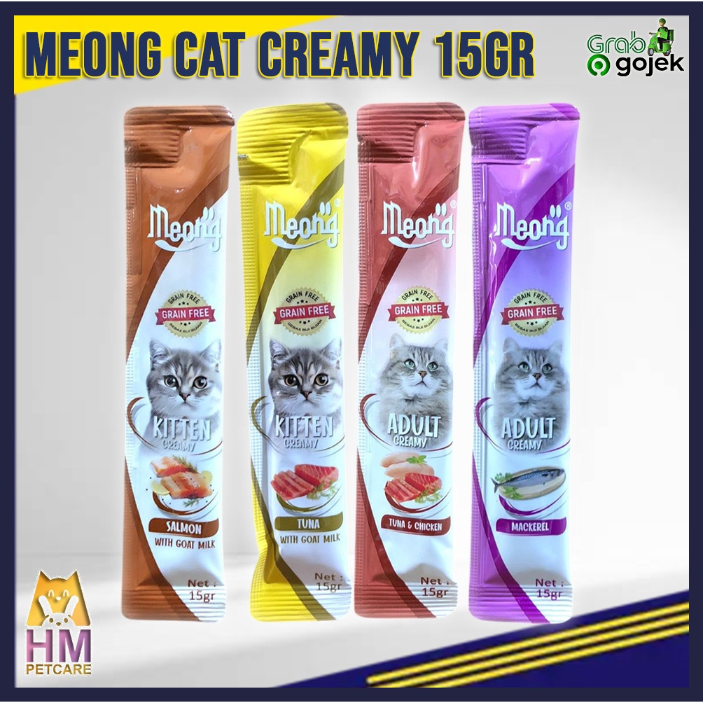 Jual Meong Cat Snack Creamy Kitten Adult 15 Gram | Makanan Cemilan ...