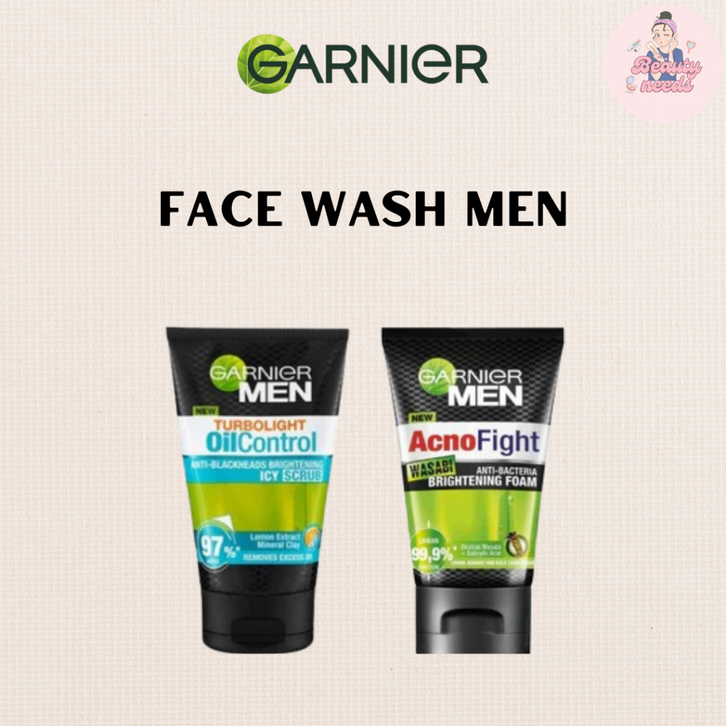 Jual GARNIER MEN FACE WASH 100ML | OIL CONTROL | ACNO FIGHT WASABI | Shopee Indonesia
