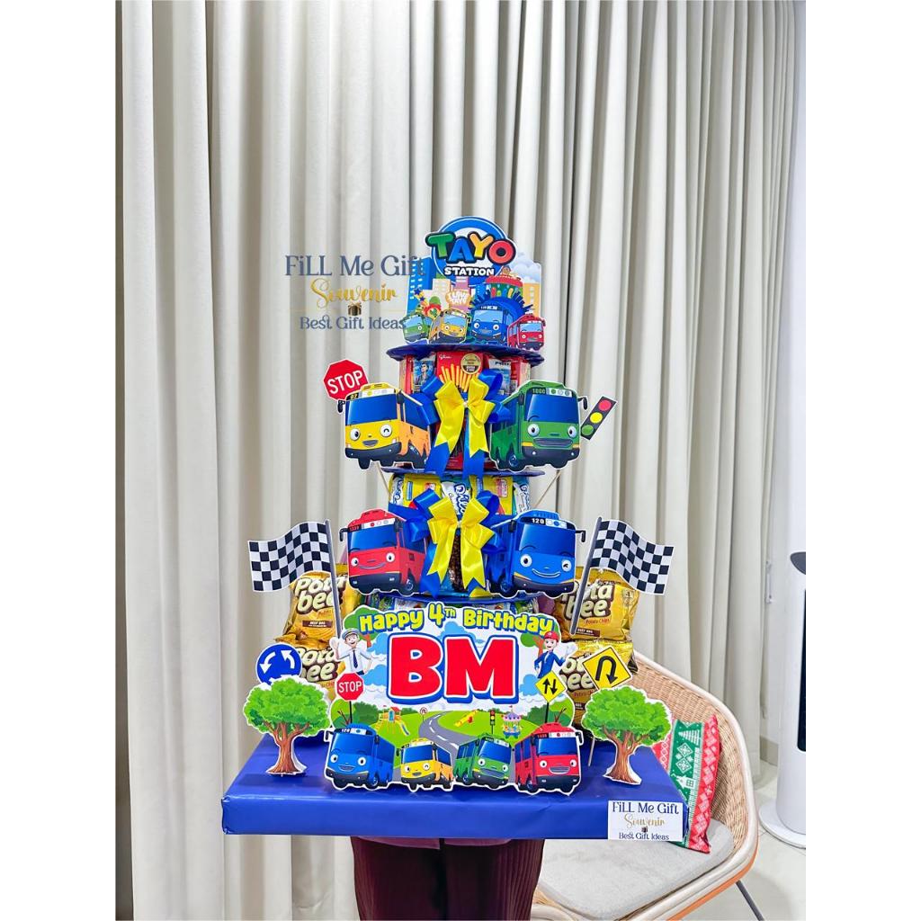 Jual BK - Ta Yoo Bus - Snack Tower Cake Tart Birthday / Kado Ulang ...