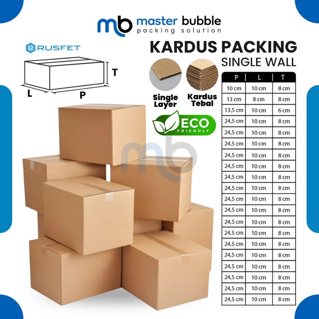 Jual Kardus Box Packing Dus Varian Ukuran Cardboard Karton RUSFET ...