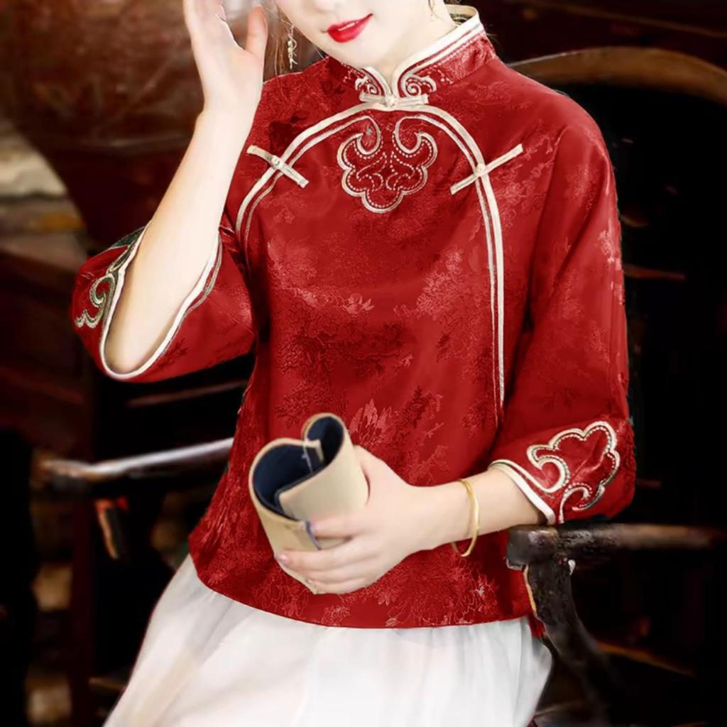 Jual TM 0170 Atasan CNY Ruyi cheongsam top import | Shopee Indonesia