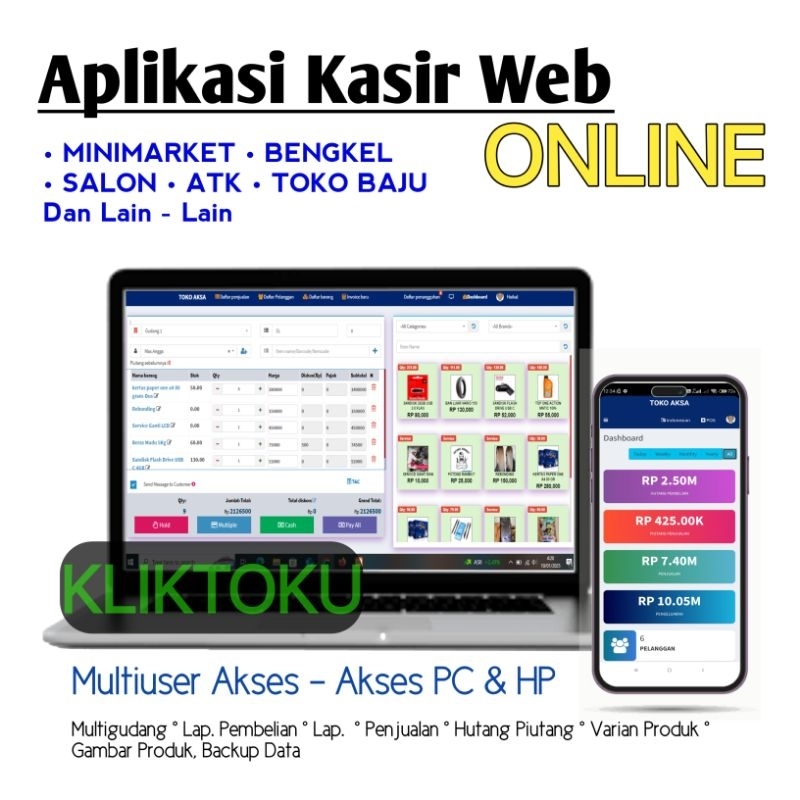 Jual Software Kasir Toko Berbasis WEB ONLINE pilihan UMKM / Sistem Kasir POS Web | Shopee Indonesia