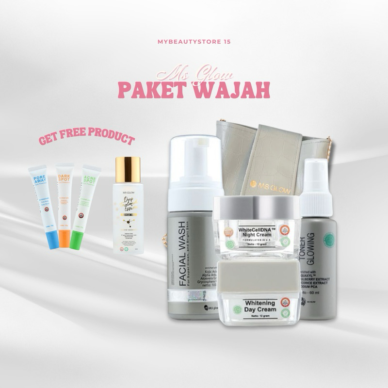Jual PAKET WAJAH MS GLOW + FREE PRODUK | Shopee Indonesia